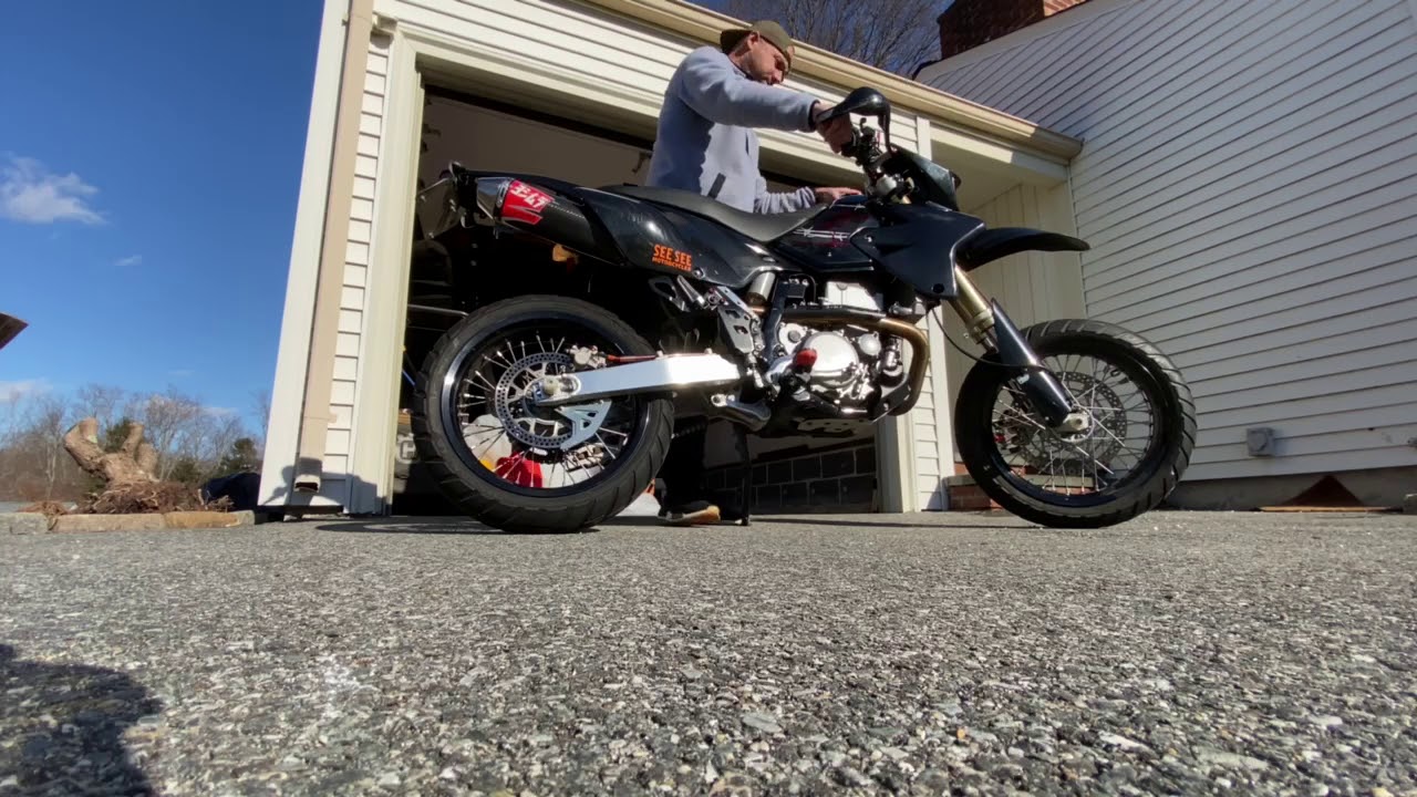 DRZ400SM Start Up - YouTube