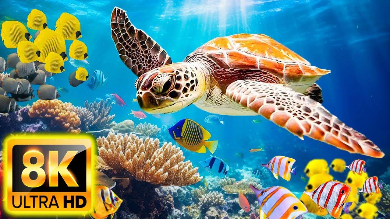 Colors Of The Ocean 8K ULTRA HD - Sea Animals for Relaxation - 8K Video ...