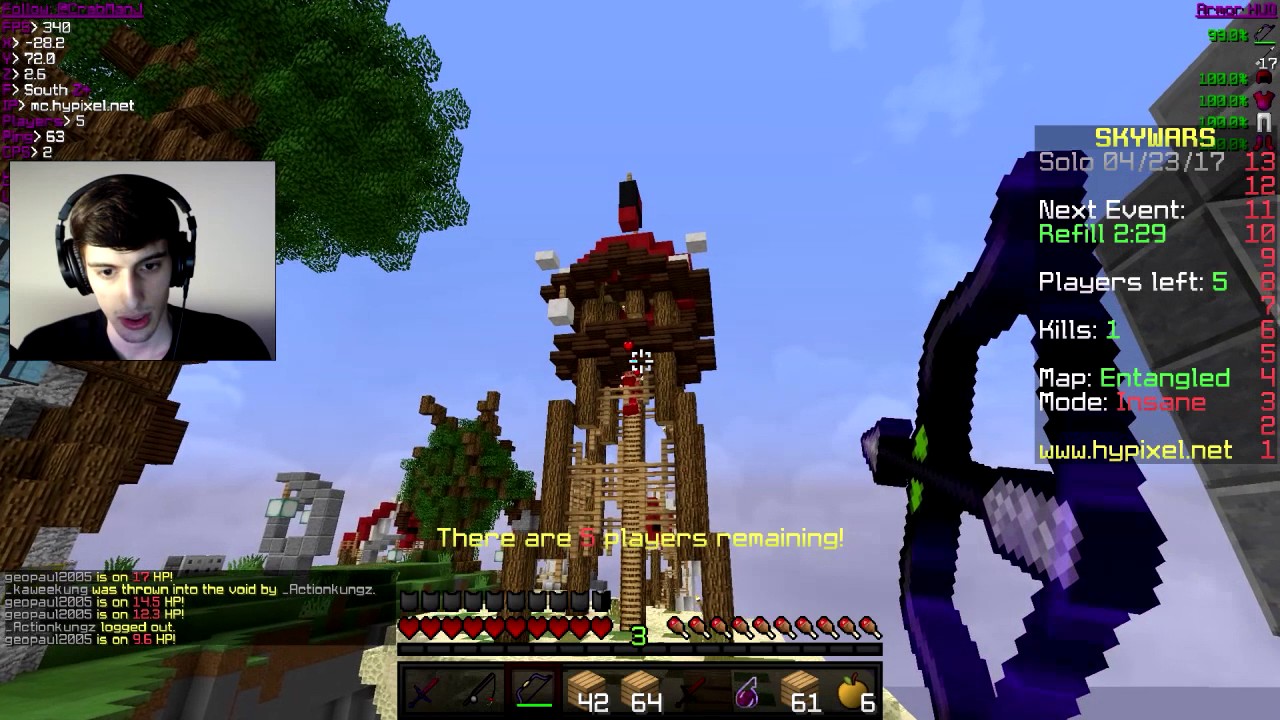 "SO CLOSE TO LVL 200!" (Hypixel Skywars) - YouTube