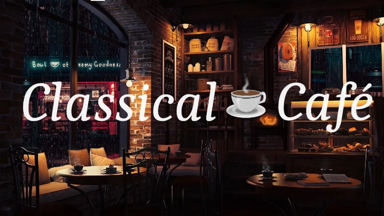 Classical Music Café | Cozy and Warm Classical Music with Rain - YouTube