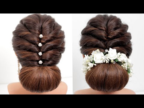 Party hairstyles. Hairstyles for medium&long hair. Low bun. Bridal hairstyle [Hair tutorial]