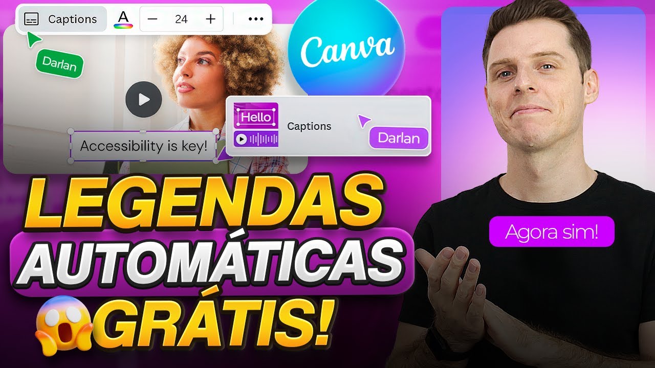 Legendas AUTOMÁTICAS no Canva! Como gerar legendas para seus vídeos ...