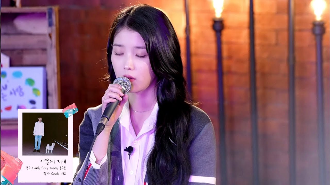 IU (아이유) Cover Live "Fall" -(어떻게 지내) with Crush - YouTube