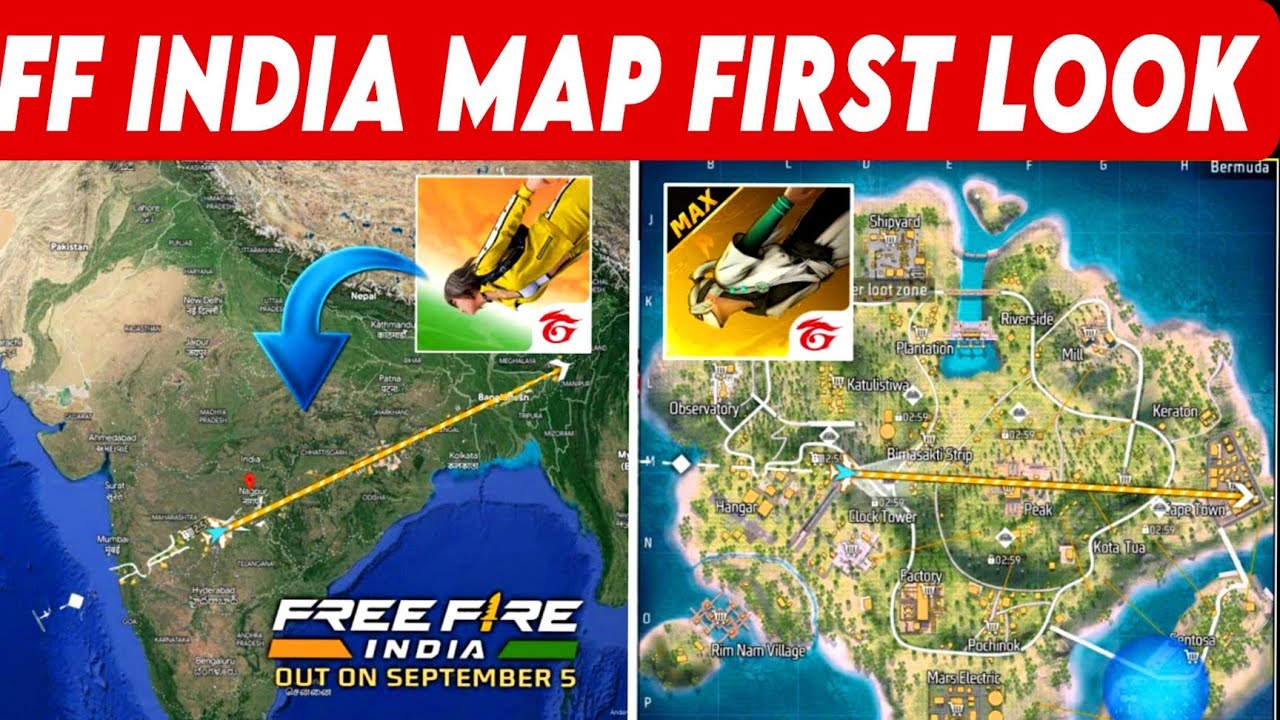 FREEFIRE INDIA MAP FIRST LOOK 🤩🌎🔥💯 FREEFIRE INDIA NEW INDIA MAPS FULL ...
