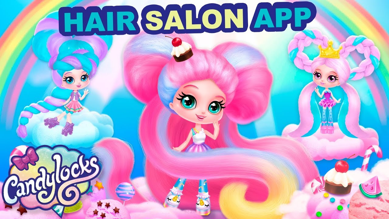 Candylocks Hair Salon App | Style Cotton Candy Hair! - YouTube