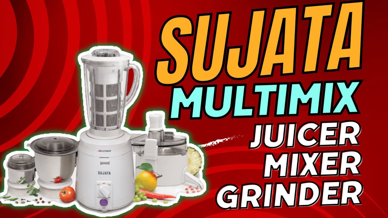 Sujata Multimix Juicer Mixer Grinder with 3 Practical Jars, 900 Watts ...