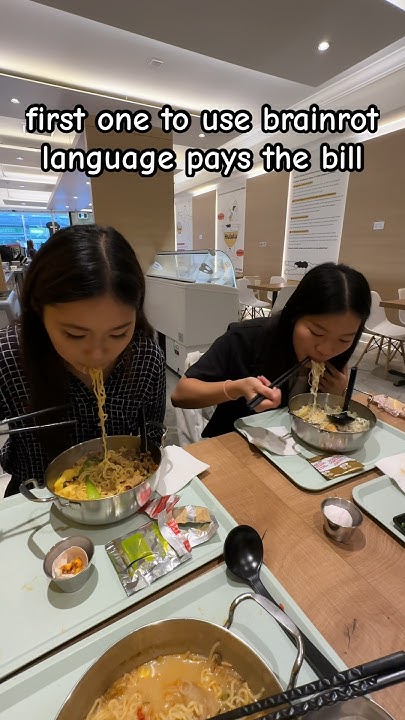 First One To Use Brainrot Language Pays The Bill - YouTube