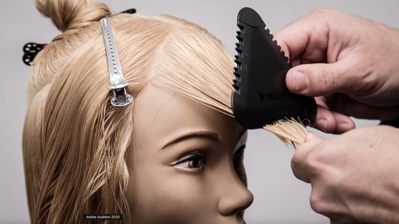 How To: Cut a Layered Haircut with Bangs using the TriRazor - YouTube