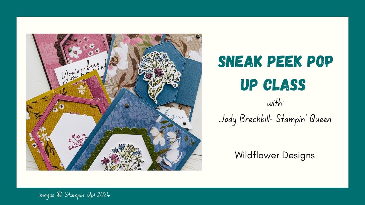 Wildflower Designs Fun Fold POP UP Class - YouTube