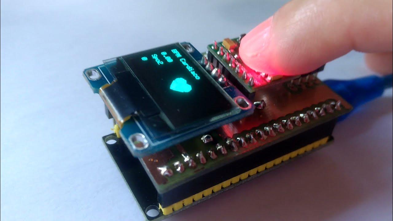ESP32, display OLED e MAX30100 para medição de Batimentos Cardíacos e ...