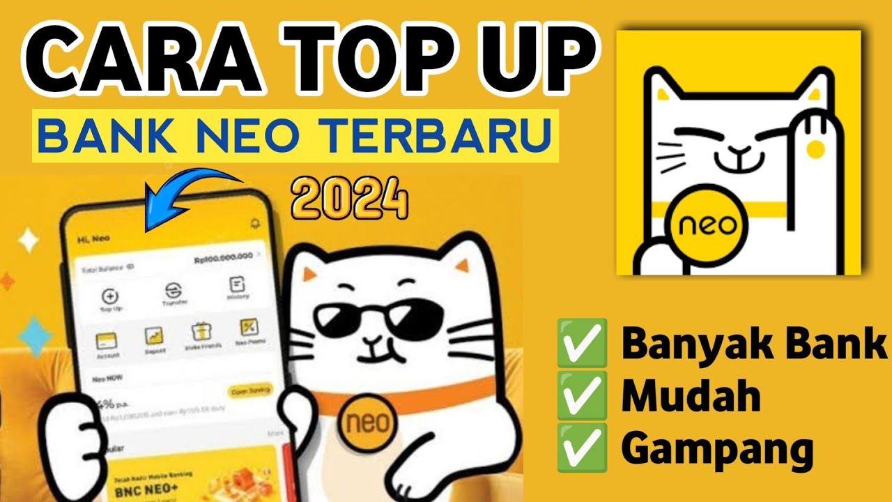 CARA TOP UP NEO BANK ECOMMERCE TERBARU 2024 • tutorial isi saldo bank ...