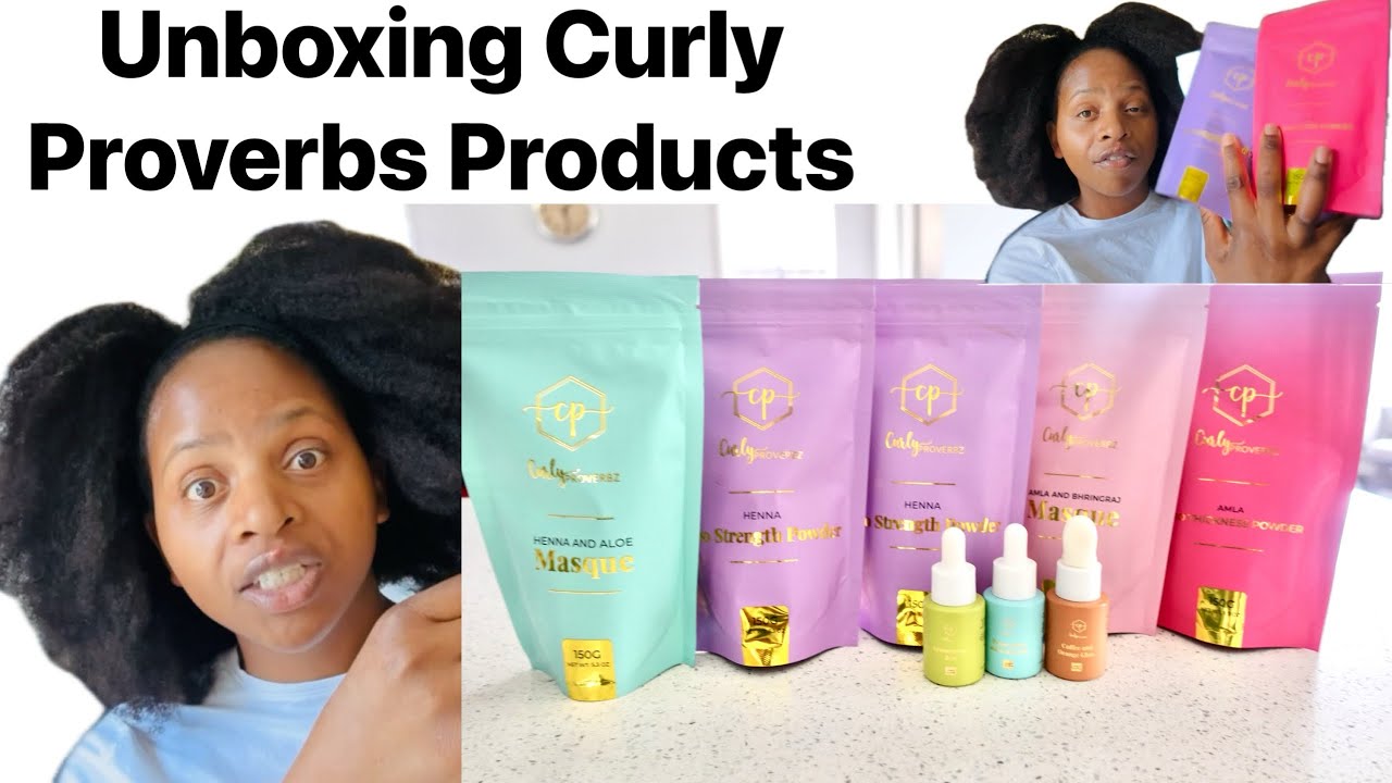 ‘Emotional’😭Unboxing Curly Proverbs hair products. My Subscriber sent ...