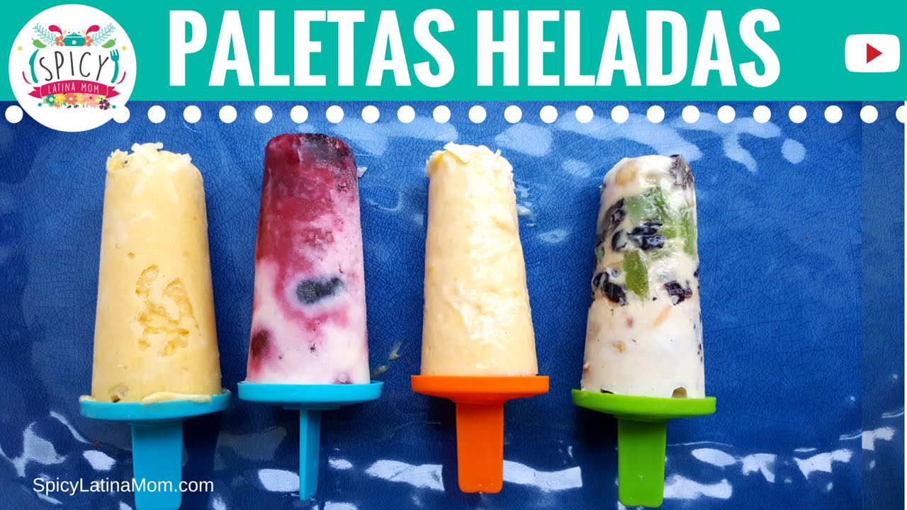 How to make PALETAS HELADAS Mexican Popsicles recipes - YouTube