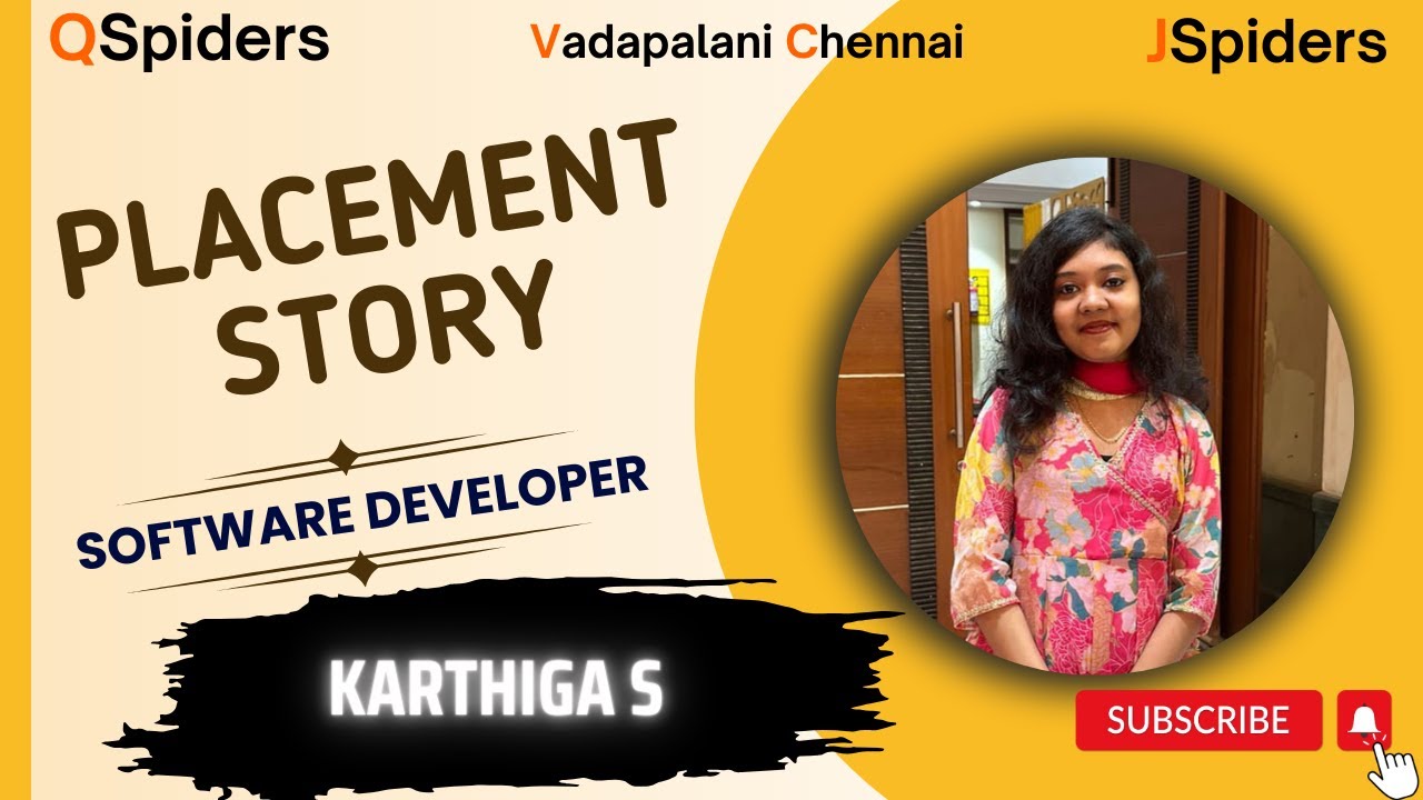 Success story of Ms.Karthiga S as a software Engineer Qspiders vadapalani Chennai - YouTube
