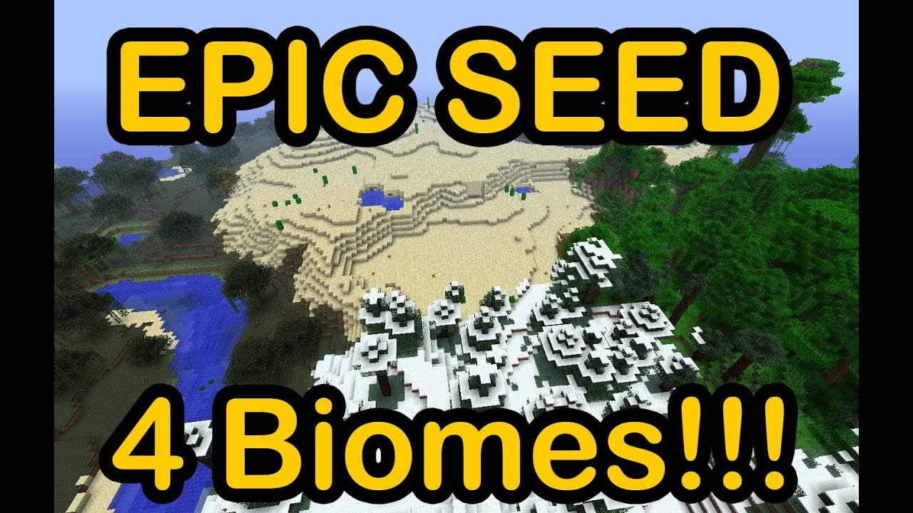 EPIC MINECRAFT SEED - 4 BIOMES! - YouTube