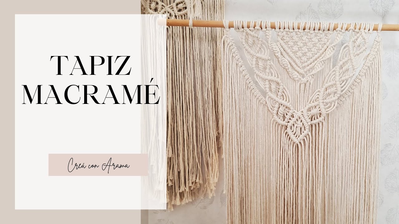 Tapiz en Macramé, explicado con detalle para que no te confundas en ...