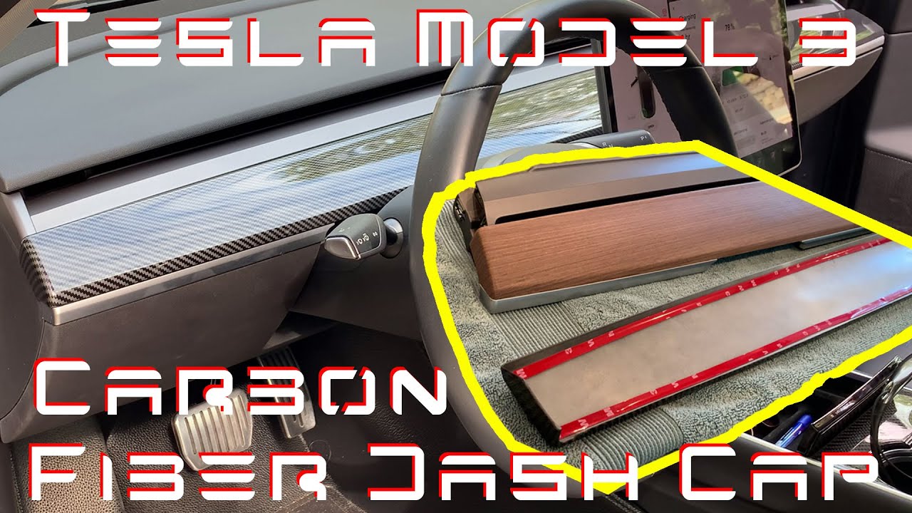 Tesla Model 3 - Carbon Fiber Dash Cap - YouTube