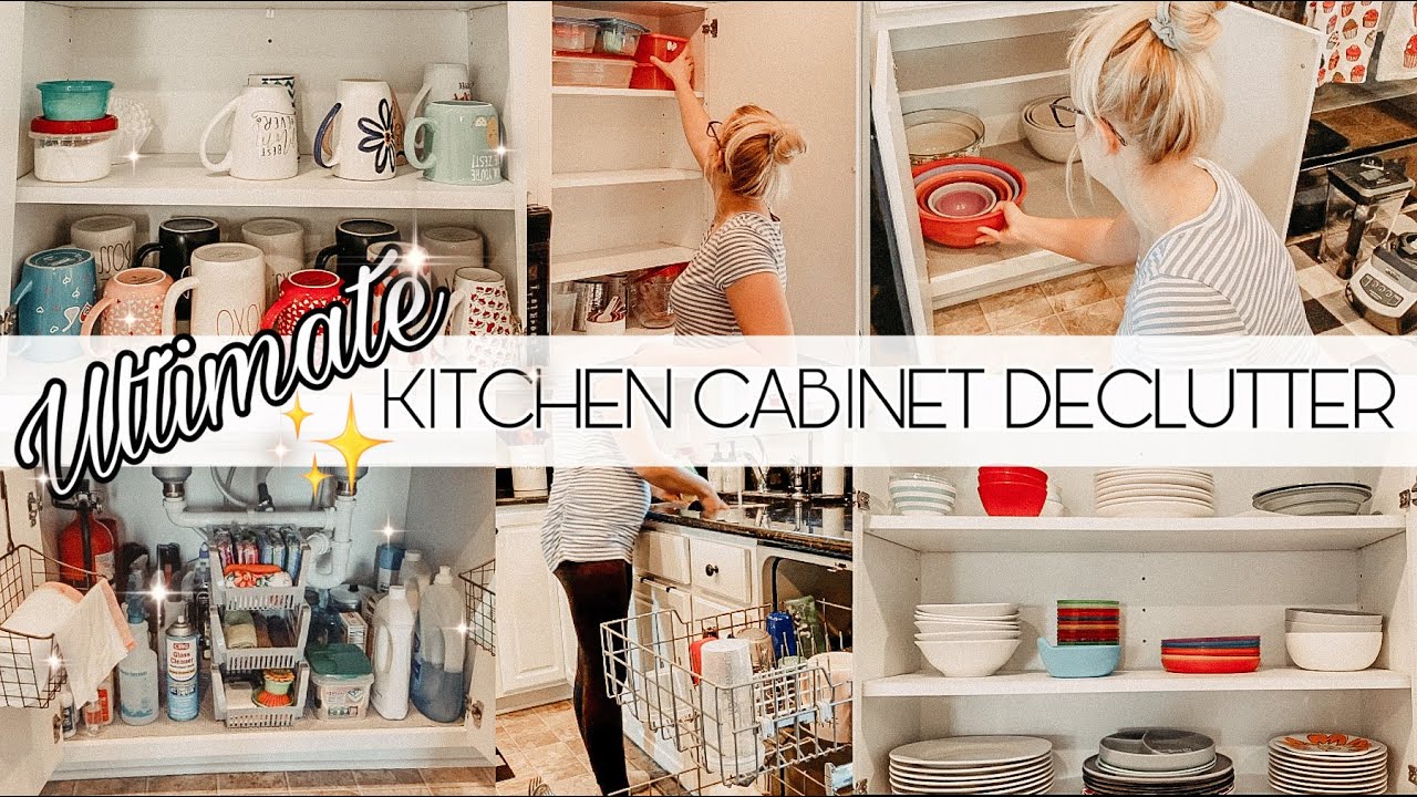 ULTIMATE KITCHEN CABINET DECLUTTER - YouTube