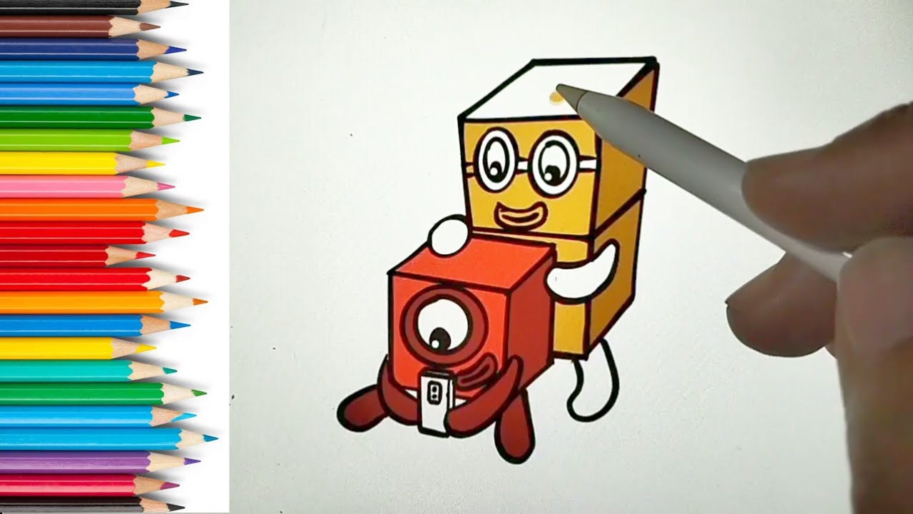 How to Draw Numberblocks || Easy Drawing and Coloring Numberblocks ...