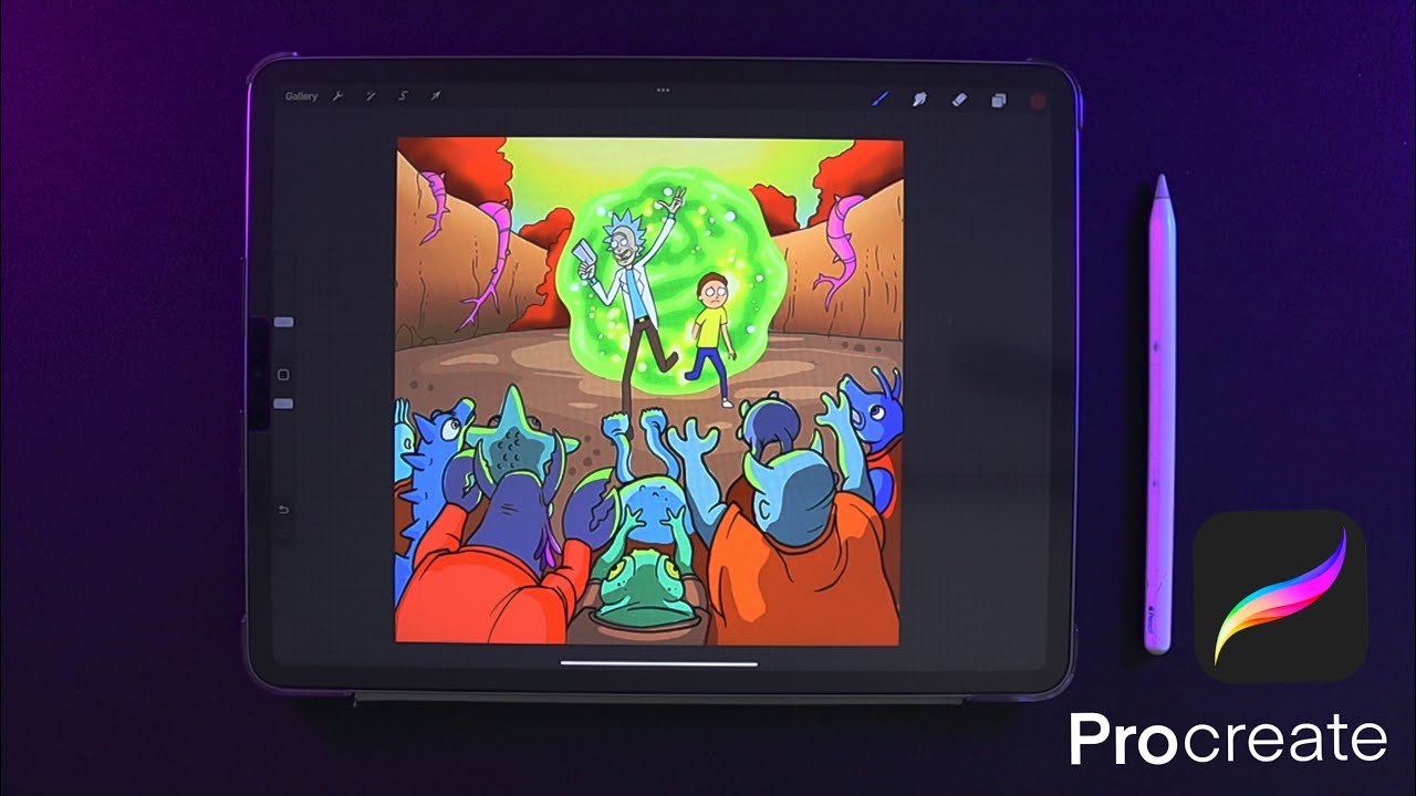 Procreate Drawing Rick and Morty IpadPro - YouTube
