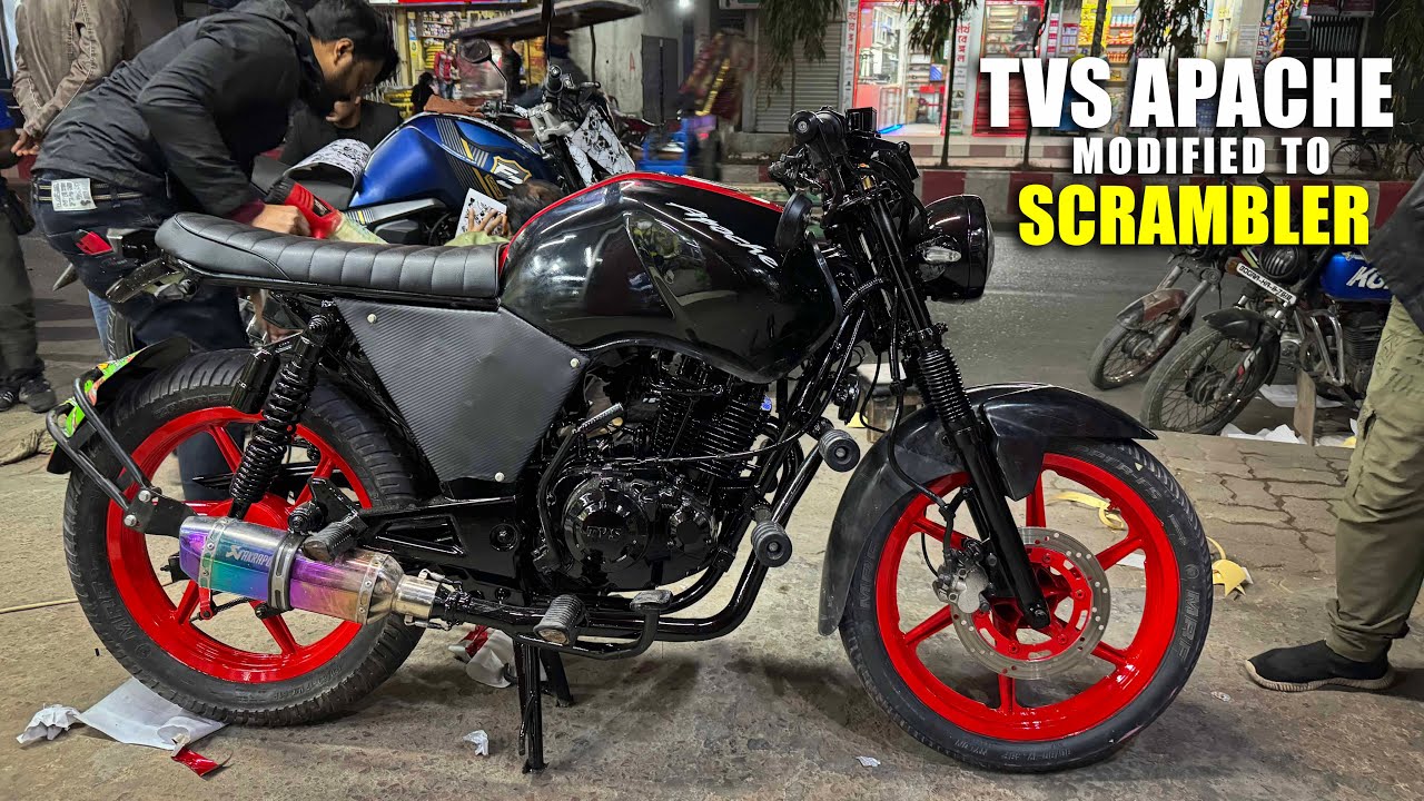 TVS apache modification I tvs apache modified to scrambler in ...