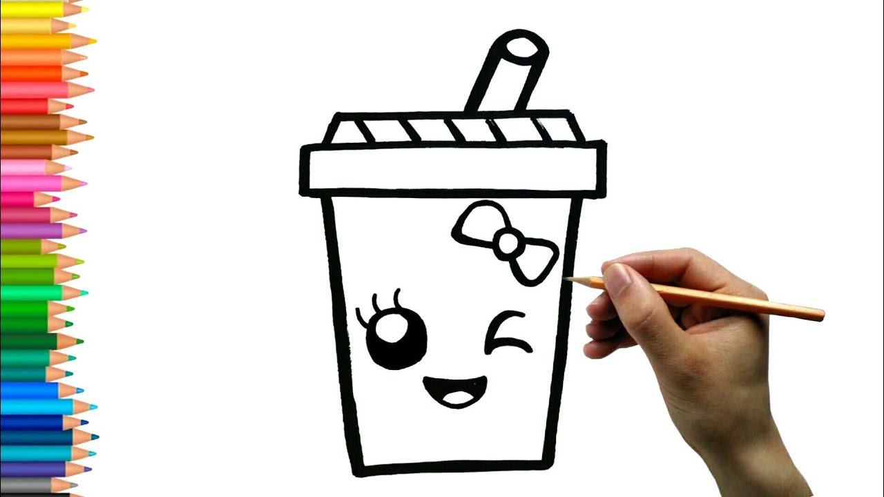 How to draw a cute Drink step by step very nice and simple - YouTube