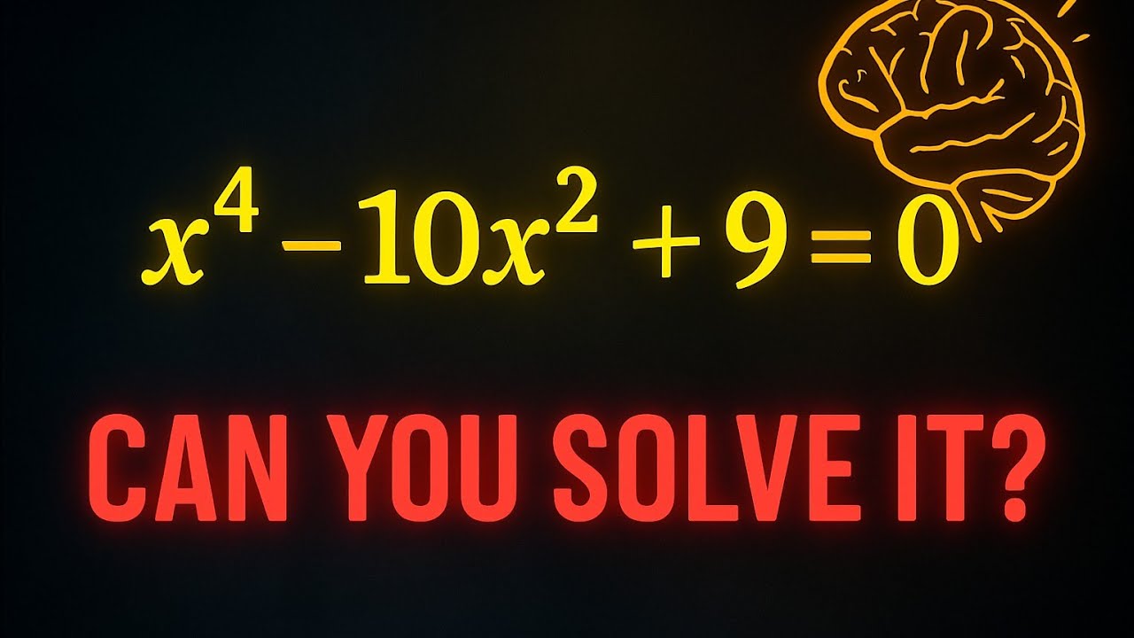 A Nice Math Algebra Problem x⁴ - 10x² + 9 = 0 | Can You Solve? | StepX ...