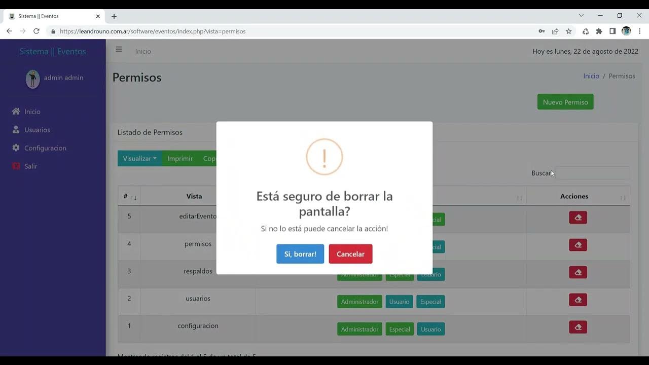 Sistema de Eventos, Citas , Calendario || PHP, Mysql, AdminLTE ...