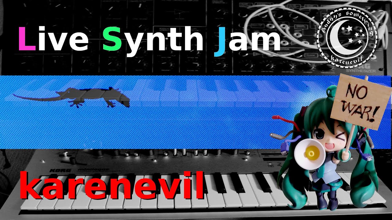 karenevil Live Stream : Synth Jam : with projectM visualizer - YouTube