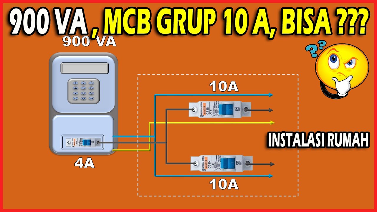 PEMBAGIAN MCB GRUP 900 VA PAKAI 10 A, BISA ??? - YouTube