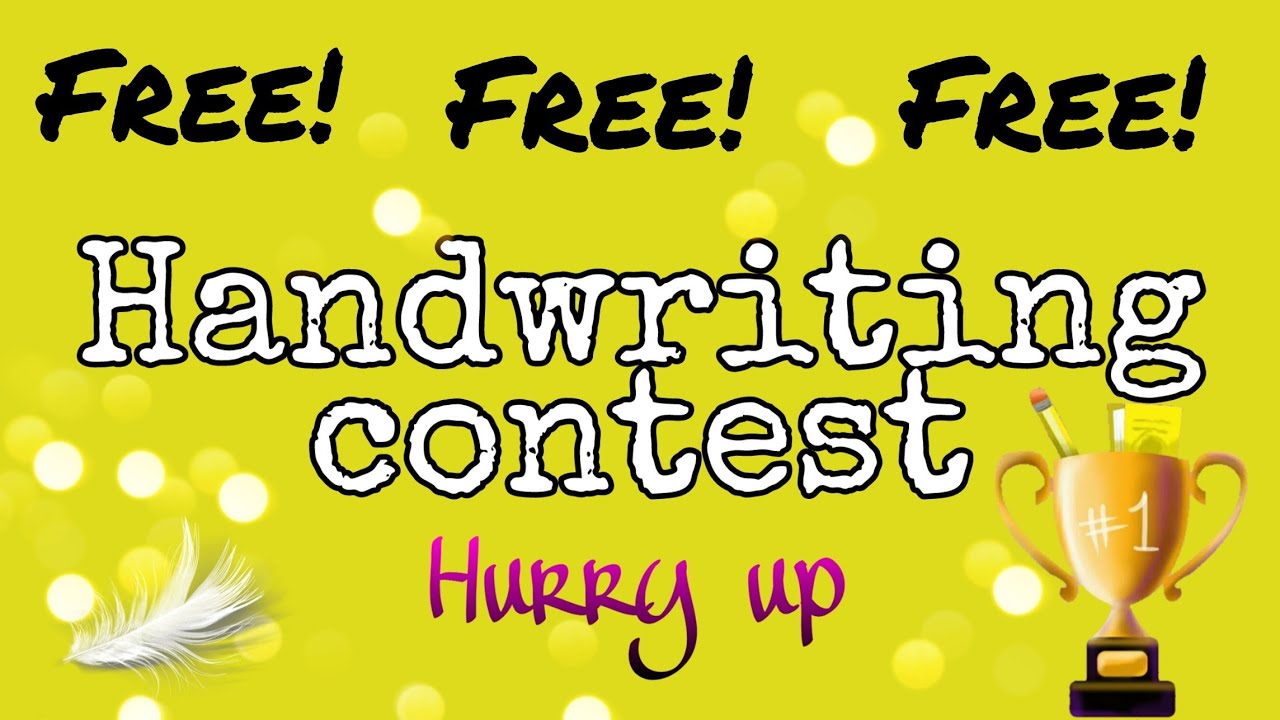 Handwriting contest/ Writing Competition - YouTube