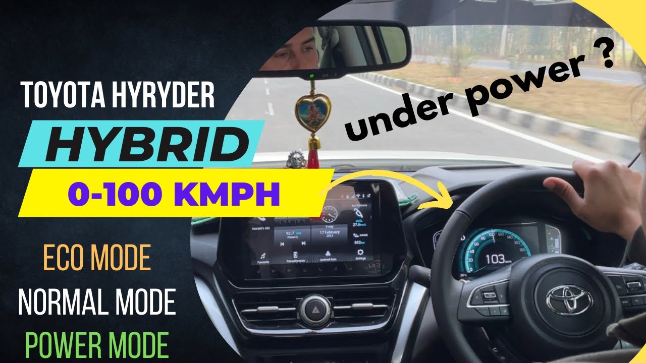 Toyota Hyryder 2023 Hybrid Review | 0-100 Test - eco mode , normal mode ...