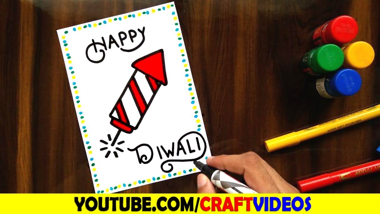 HOW TO DRAW DIWALI ROCKET - Speed Drawing - YouTube