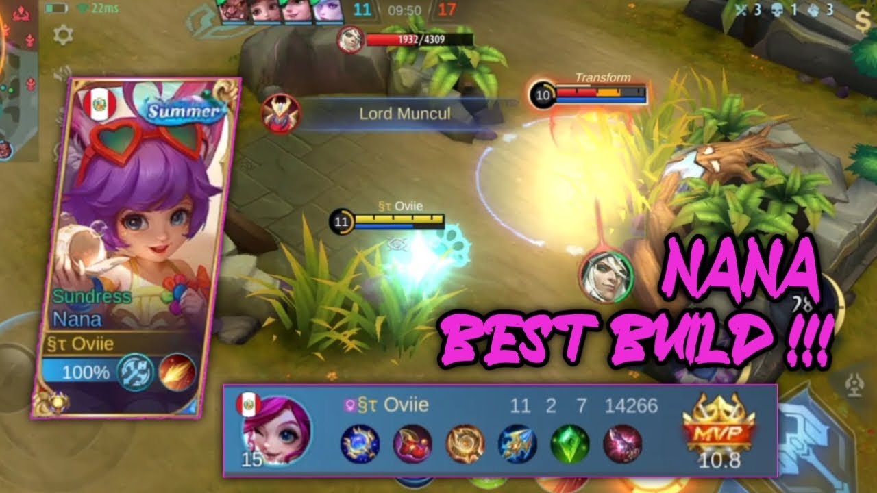 NANA BEST BUILD !! NANA BOCIL GENDONG PUBLIK !! || TOP GLOBAL NANA ...