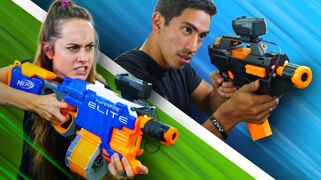 NERF Modded Gun Showdown! - YouTube
