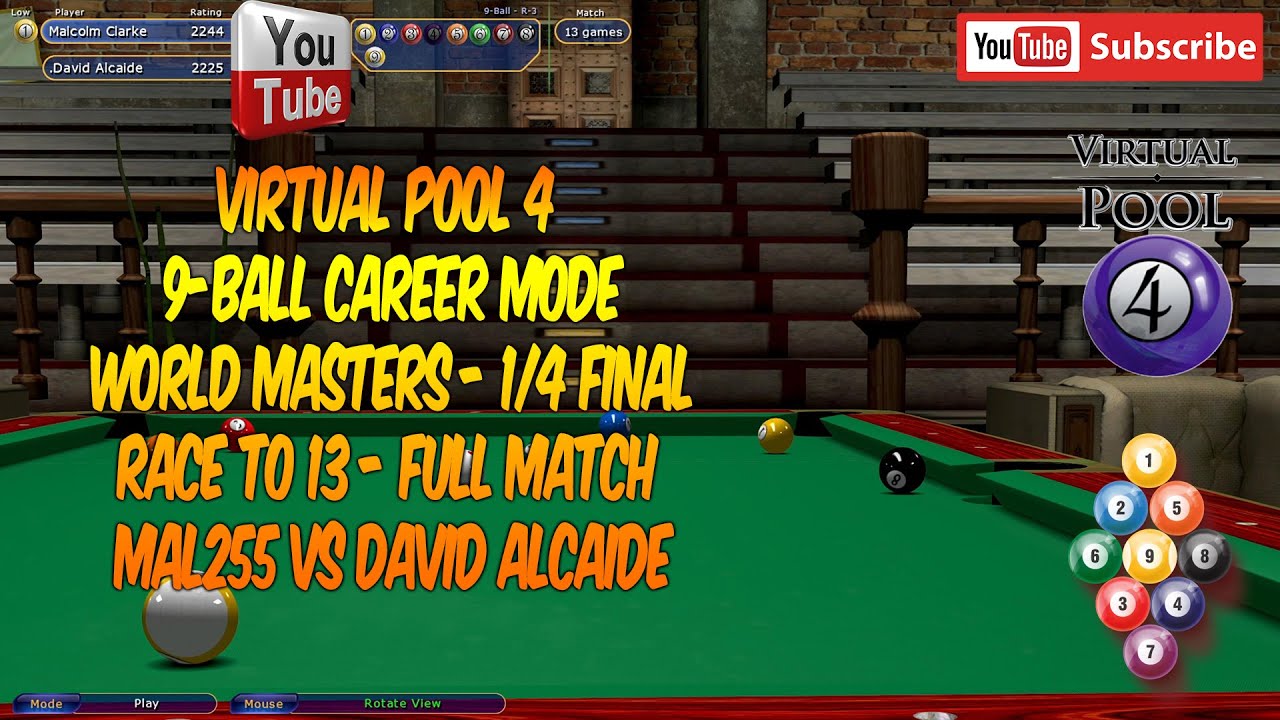 Virtual Pool 4 | World Masters 1/4 Final | Race to 13 w/ Full Commentary | Match Decided by ...