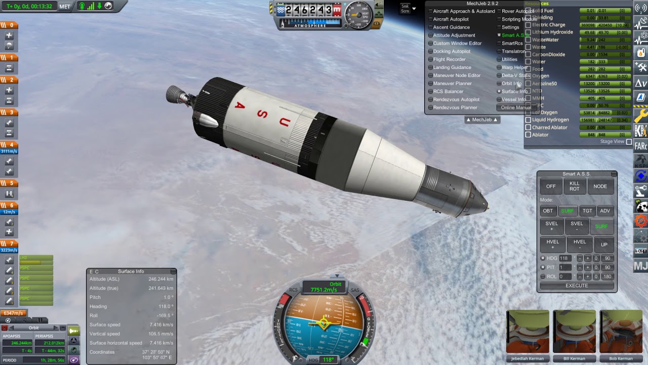 Realism Overhaul in KSP 1.8.1 - Launching Apollo on N1 - YouTube