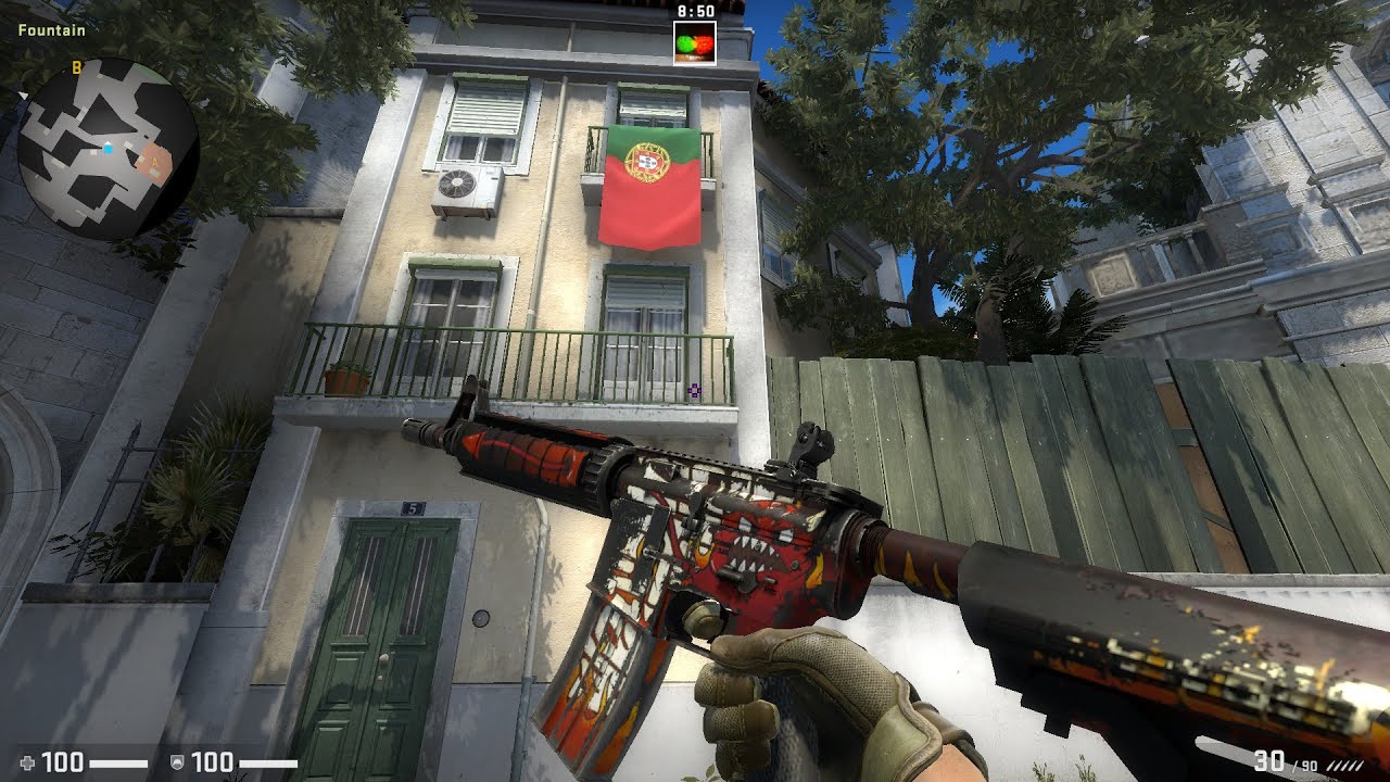 CSGO M4A4 Hellfire Well Worn - YouTube