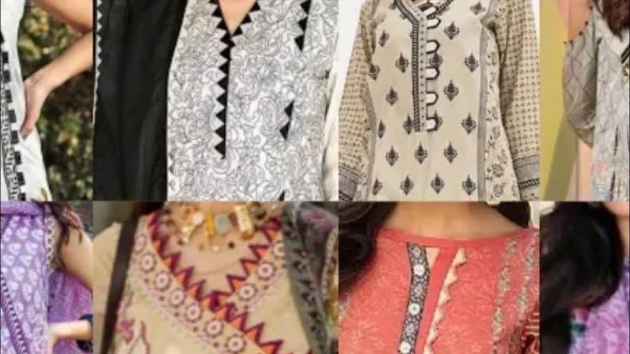 Beautiful suit//// suit ke gale ke designs collections - YouTube