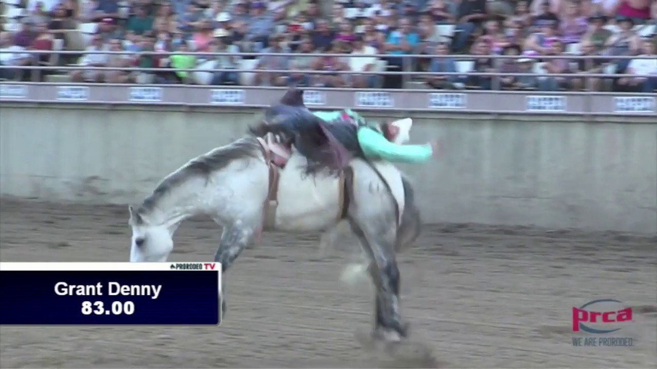 Grant Denny winning Casper, Wyo., PRCA Rodeo 2018 - YouTube