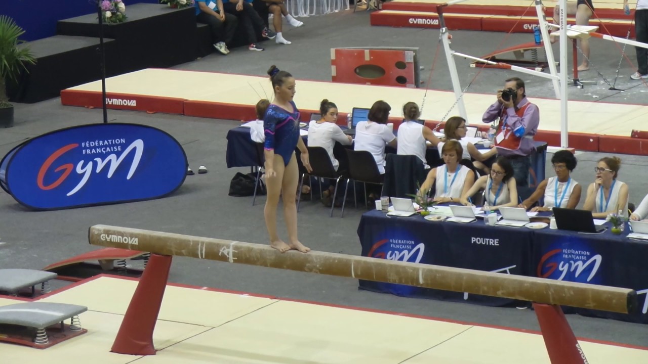 Alison Lepin (2000) Poutre - Championnats de France Elite 2017 - YouTube