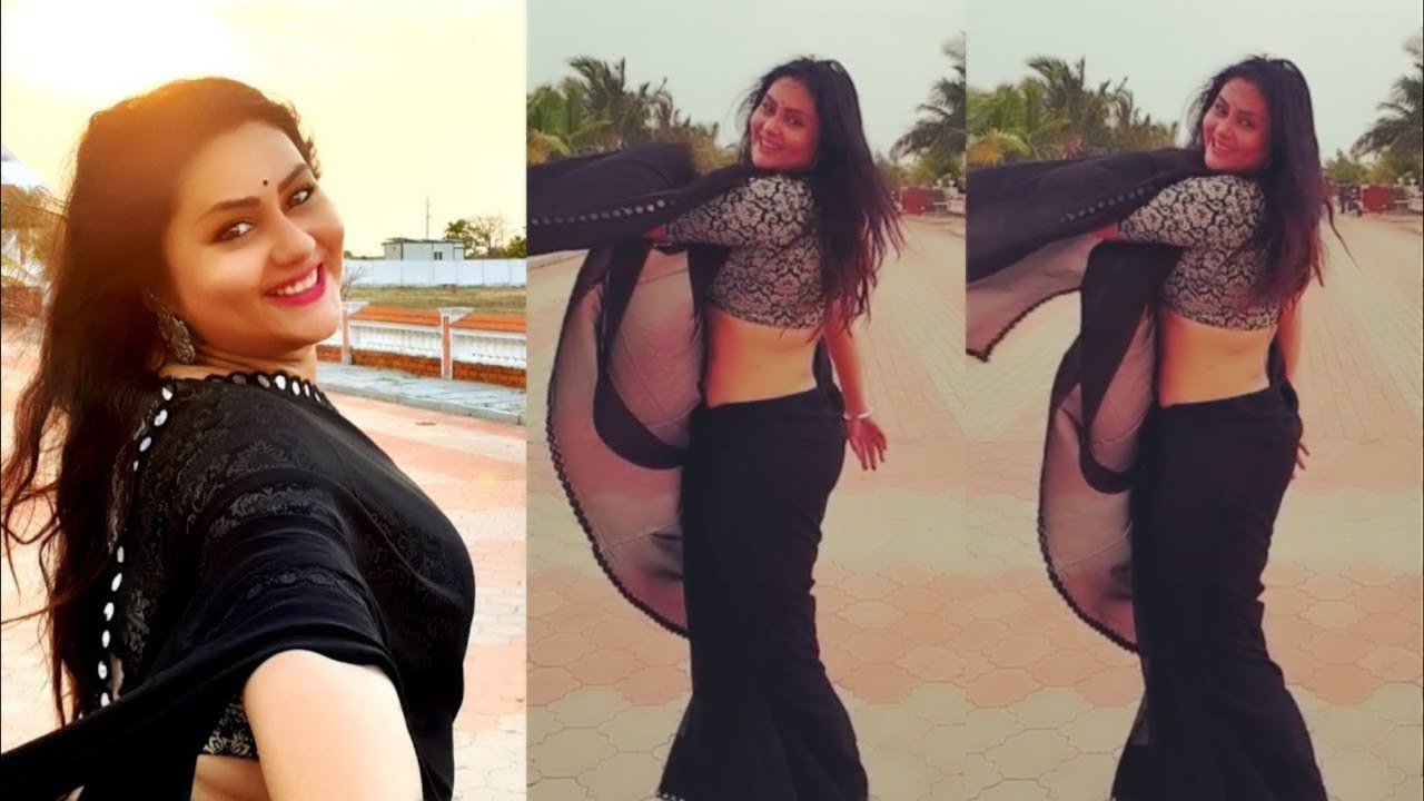 Namitha Workout Video 2020 | Namitha Dance in Black Saree | NamithA Gym ...