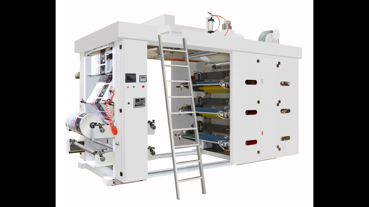 GYT 6-color flexographic printing machine - YouTube