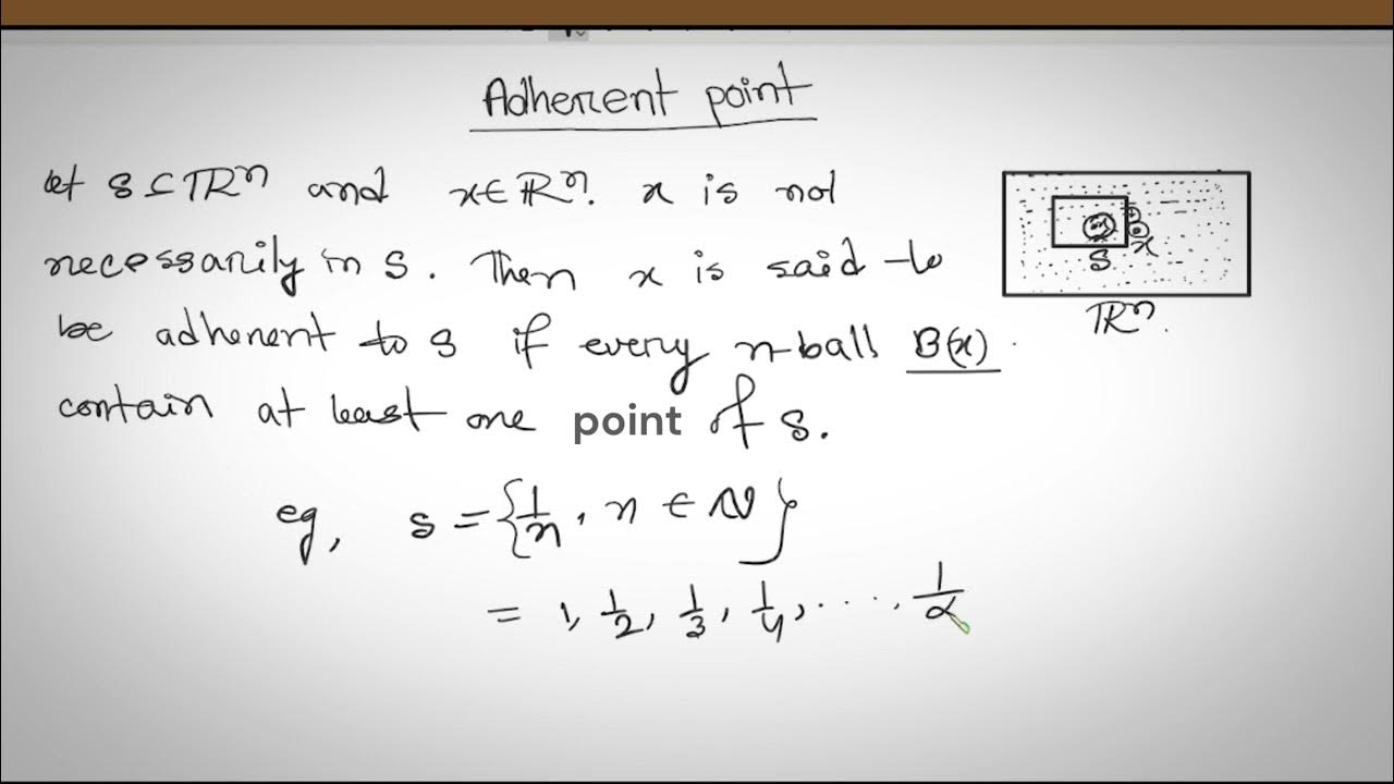 Adherent point and accumulation point | Real analysis lec 05 - YouTube