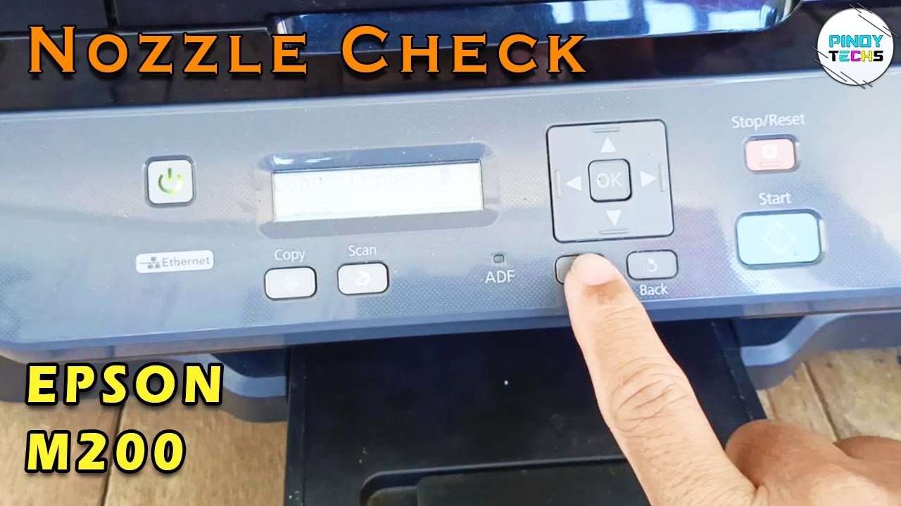 EPSON M200 NOZZLE CHECK For What Purpose? | PinoyTechs (Tagalog) - YouTube