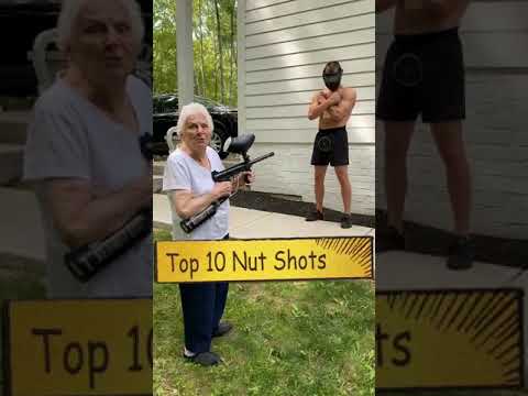Funny To Tears! Granny’s TOP 10 nut shots  #shorts