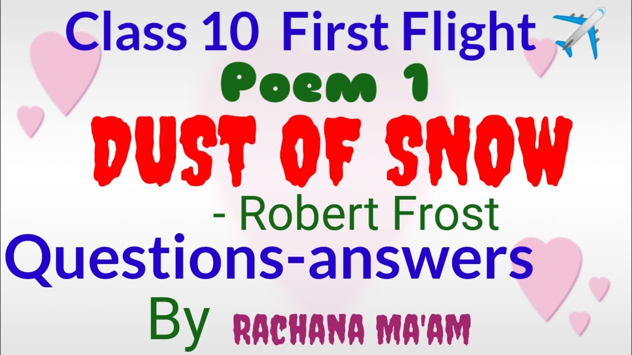 Dust of Snow by Robert Frost Easy Questions and Answers - YouTube