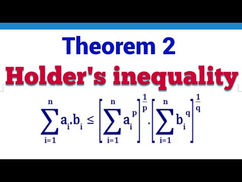 Holder's inequality |Holder theorem |Holder's example | metric space ...