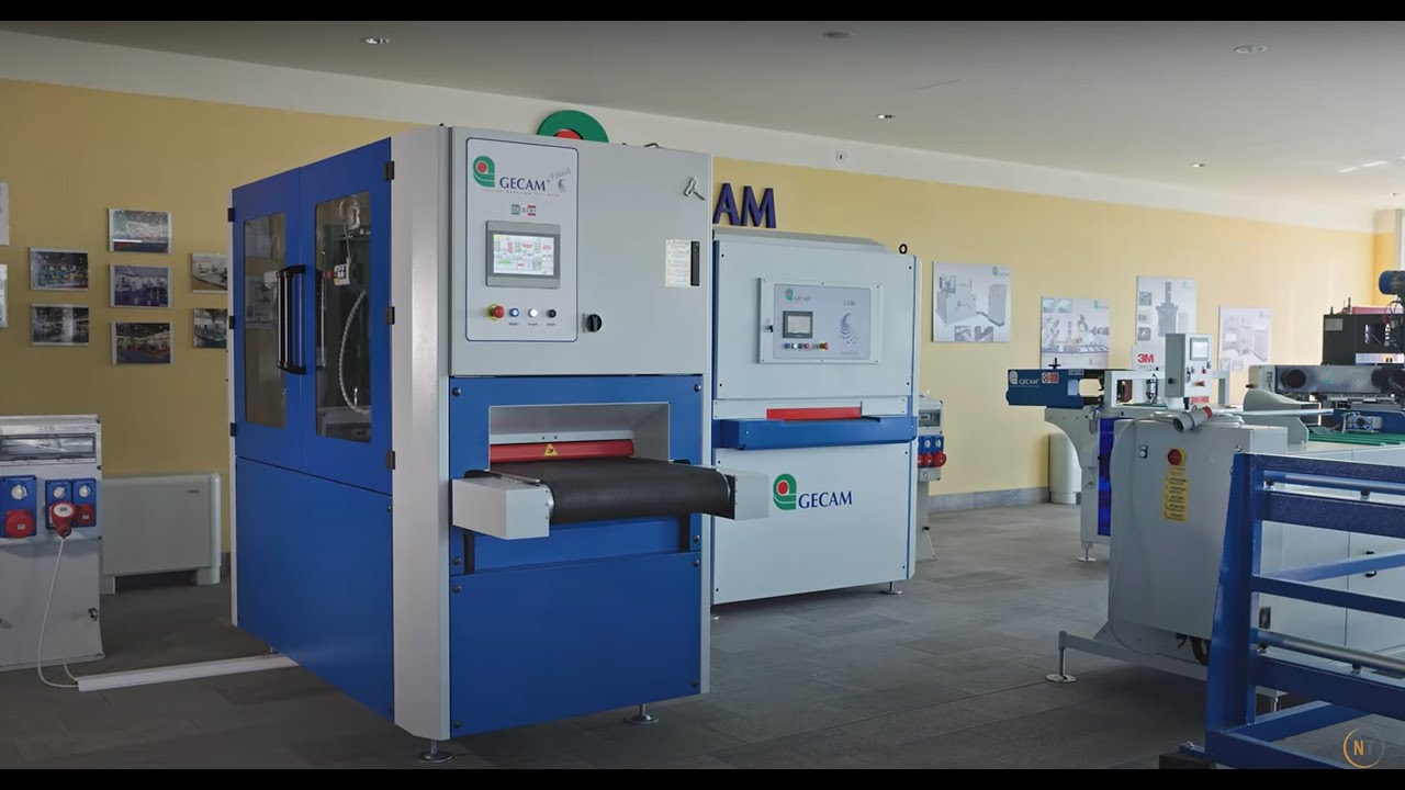 GECAM G65RXB4 metal deburring and finishing machine - YouTube
