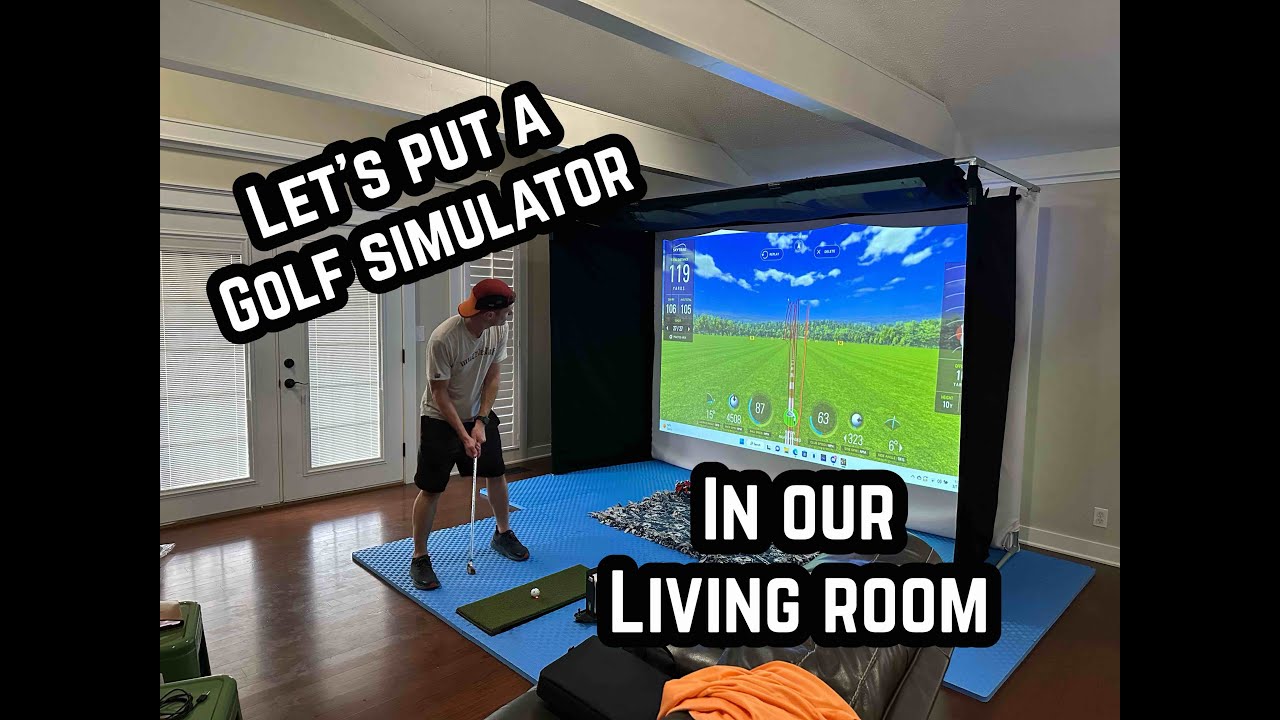Budget Golf Simulator... In our Living Room!! - YouTube
